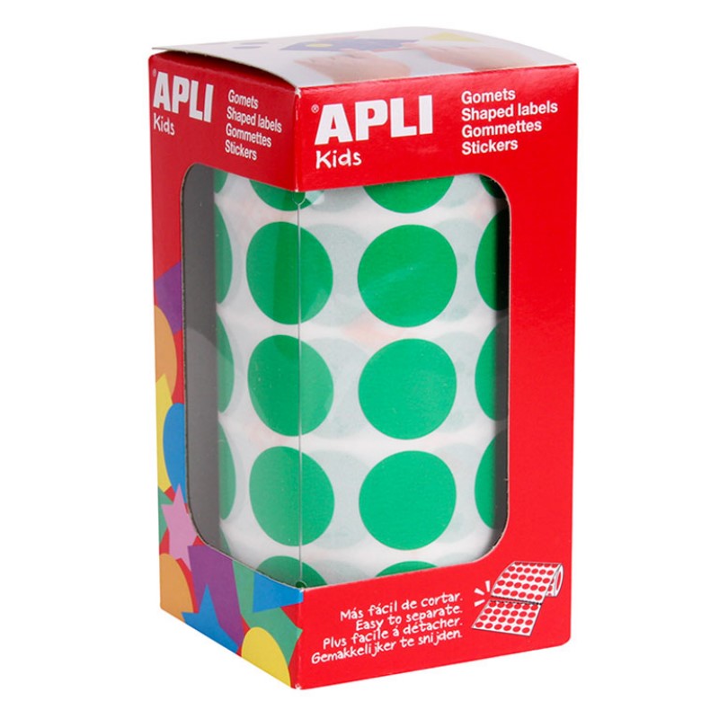 GOMETS APLI CIRCULO 20,0 VERDE – Papelería Tetuan